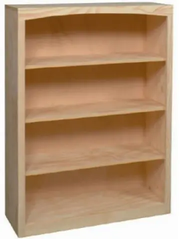 36X48 PINE BOOKCASE - UNFINISHED | Albany's #1 Furniture Store